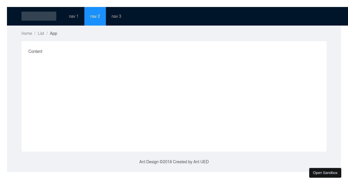 Fixed Header Ant Design Demo Codesandbox