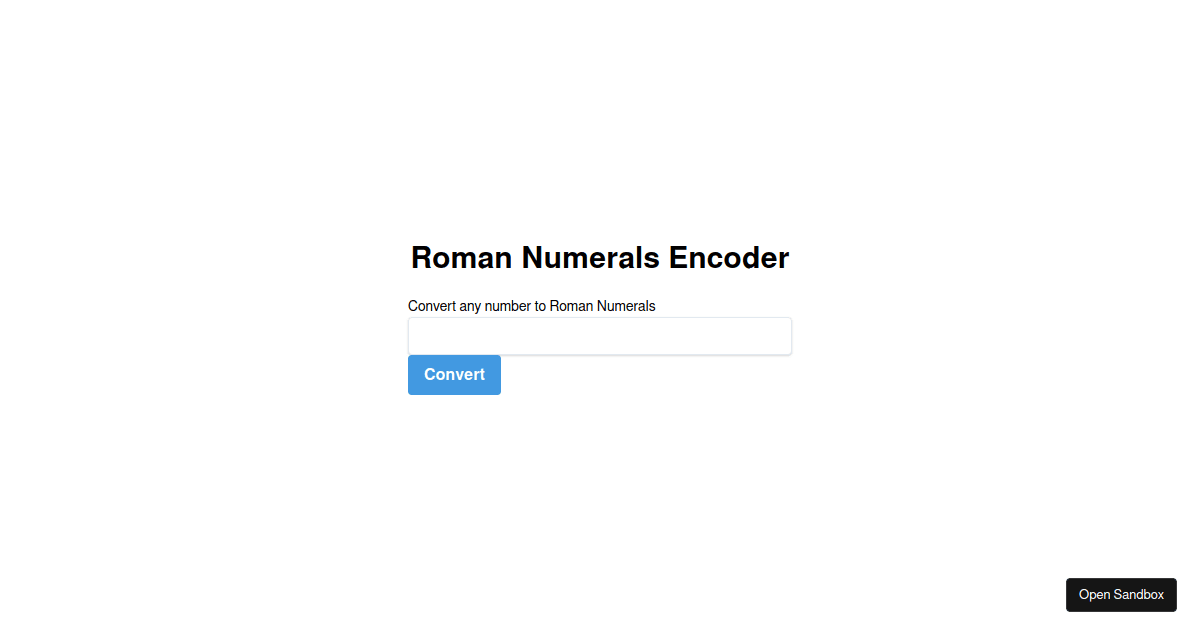 roman-numerals-encoder - Codesandbox