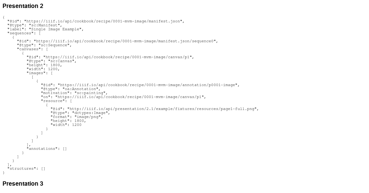 serialising to Presentation 2 and 3 - Codesandbox