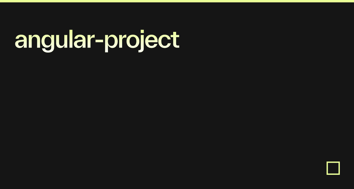 angular-project - Codesandbox
