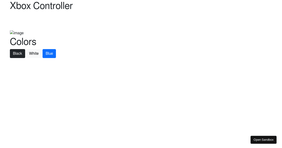 Product Selector - Codesandbox