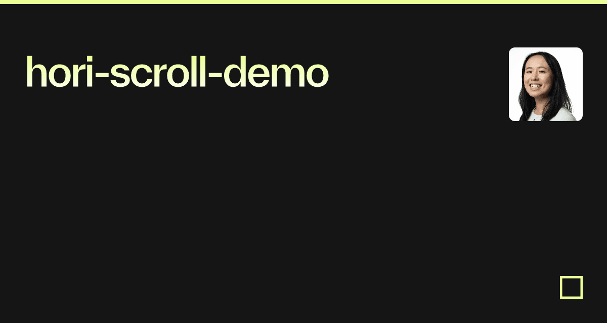 hori-scroll-demo - Codesandbox
