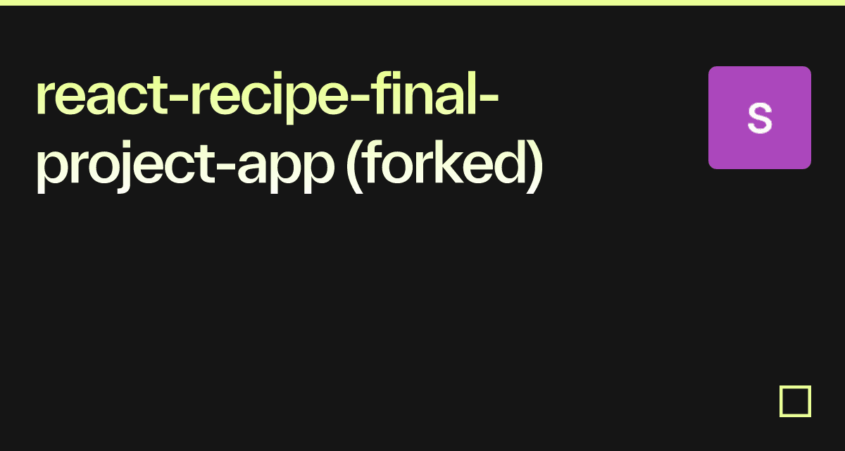 react-recipe-final-project-app (forked) - Codesandbox