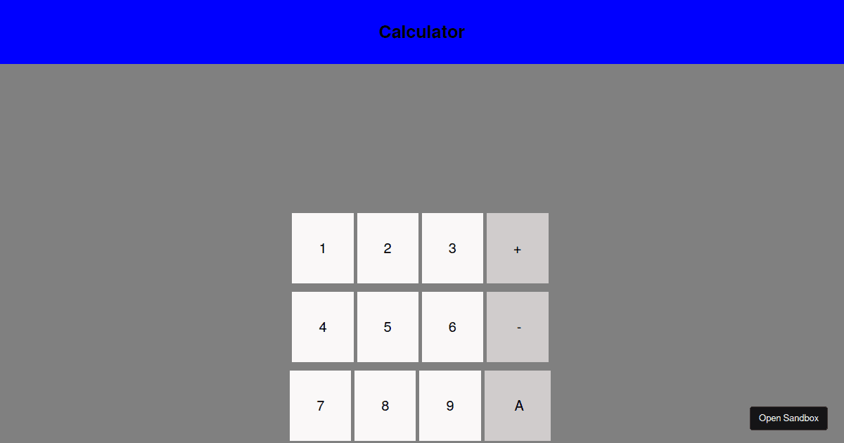 calculator (forked) - Codesandbox