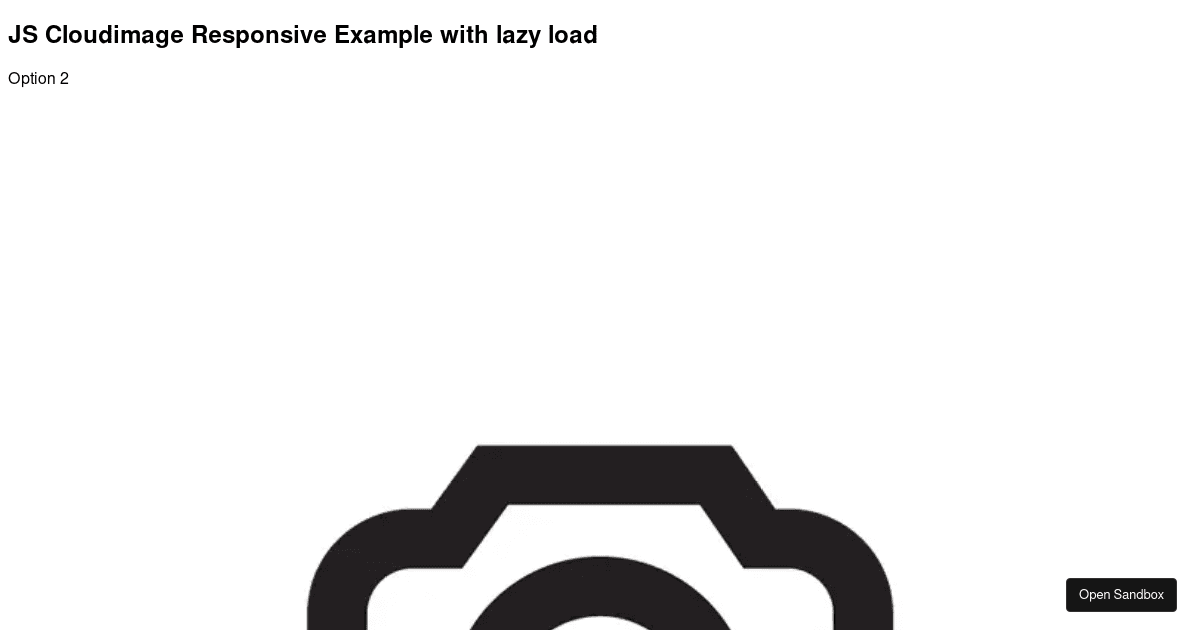 js-cloudimage-responsive prevent the jumping before JS script is loaded option 2 - Codesandbox