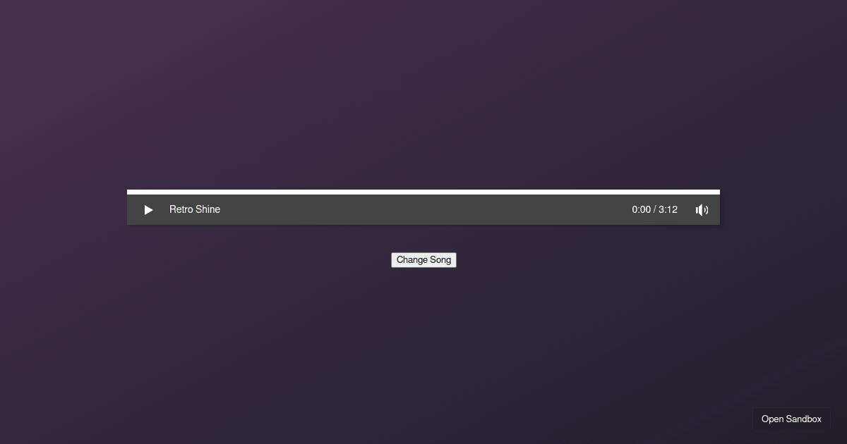 Lit Element Audio Player Codesandbox