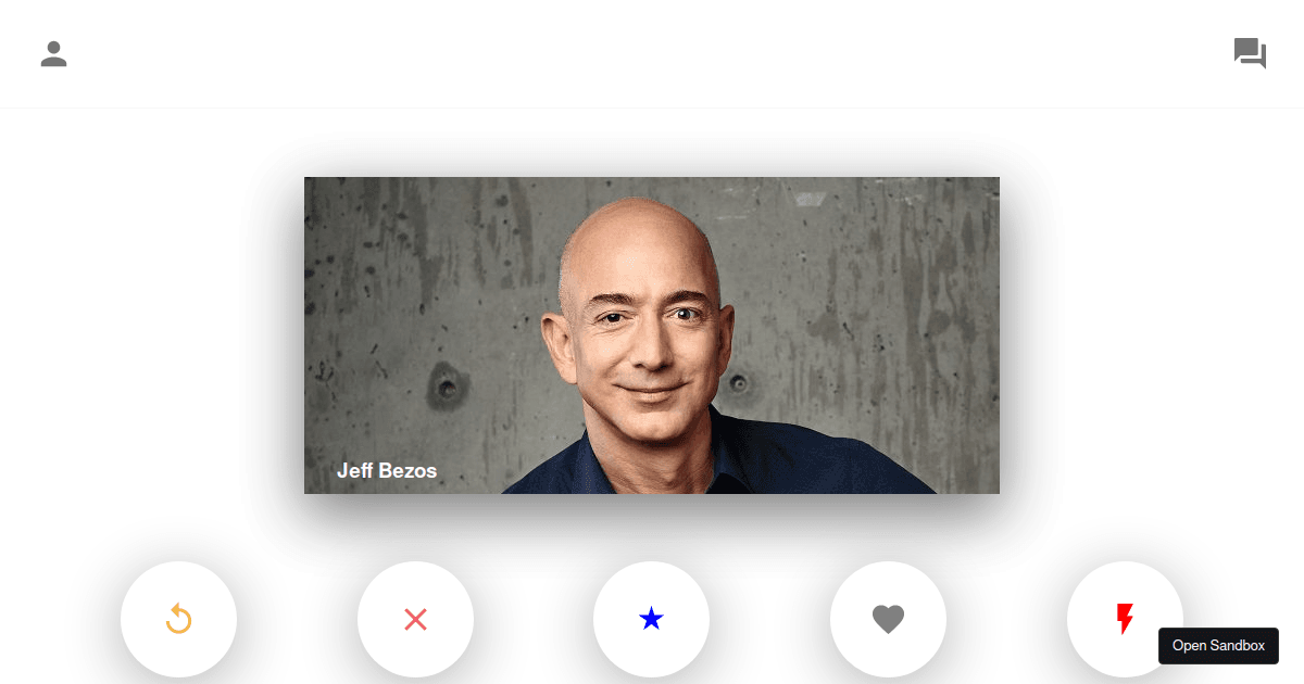 Tinder-Clone - Codesandbox