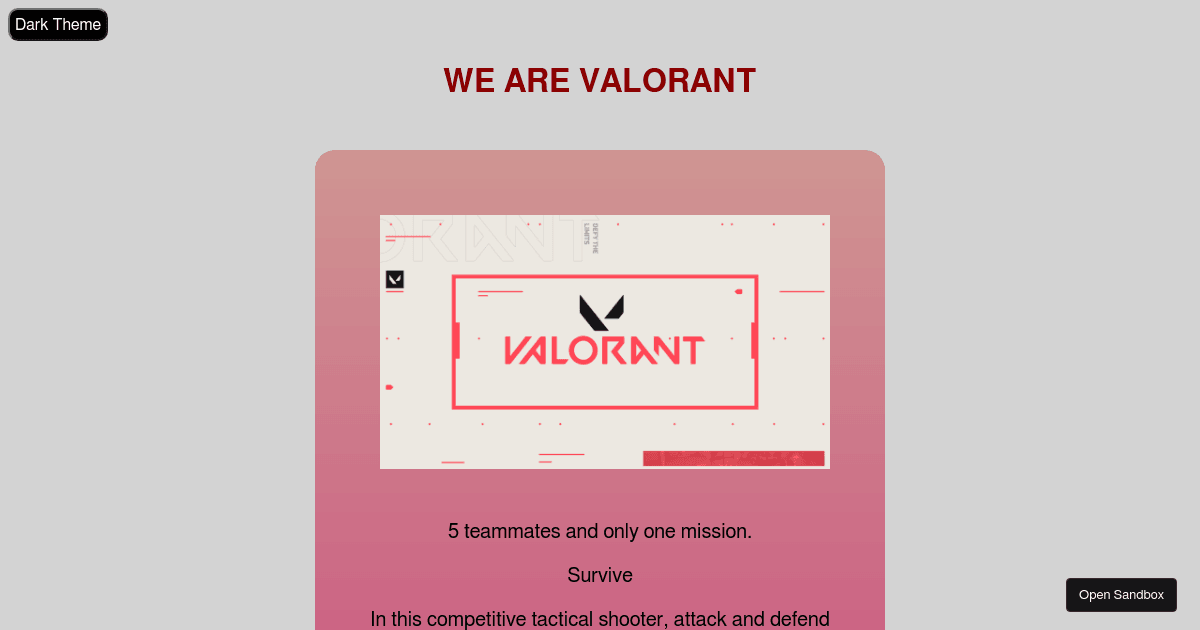 Valorant - Codesandbox