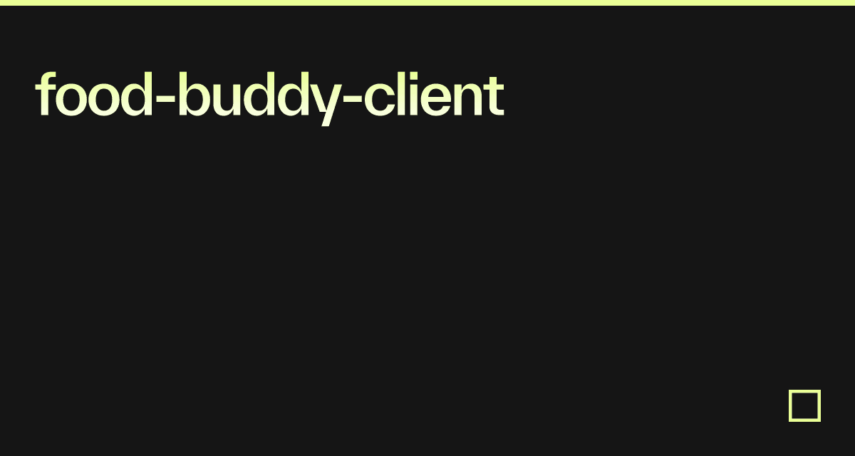 food-buddy-client - Codesandbox