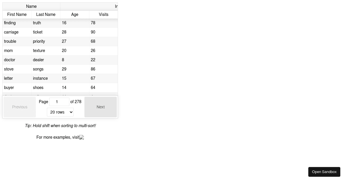 React-Table - Fixed Header + Vertical Scroll - Codesandbox