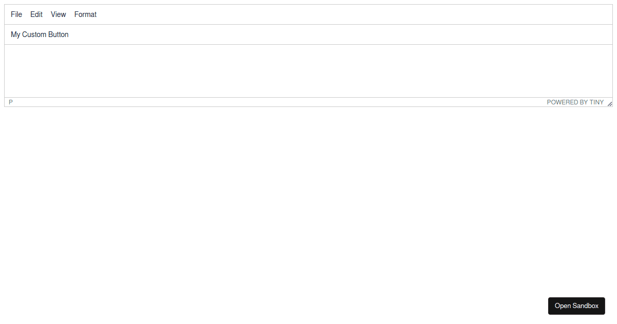 Tinymcereact Custom Button Codesandbox