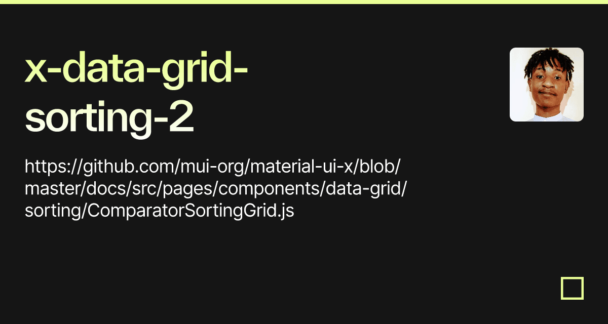 x-data-grid-sorting-2 - Codesandbox