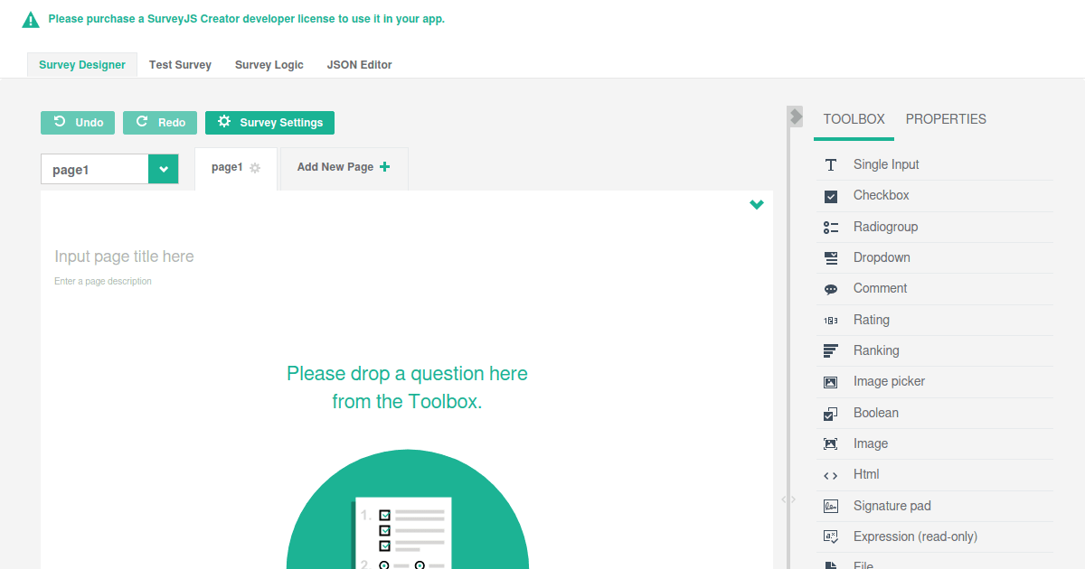Surveyjs Codesandbox