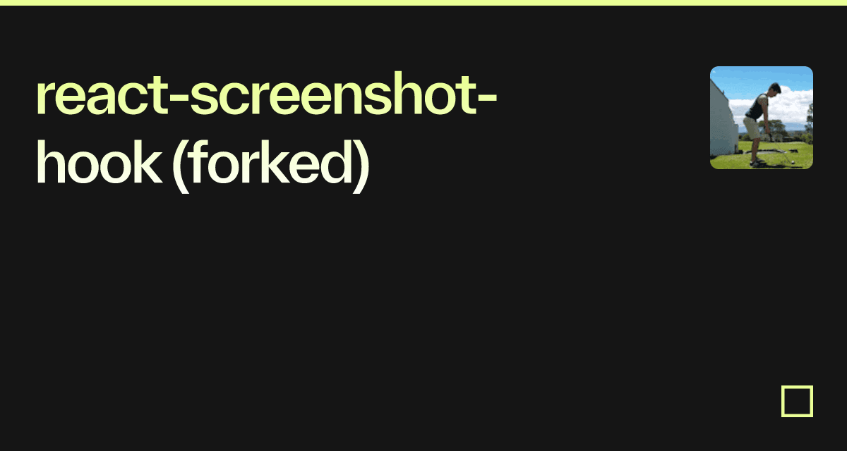 react-screenshot-hook (forked) - Codesandbox