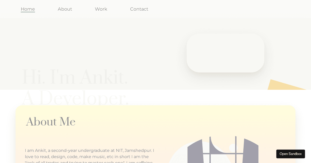 ankittt20/portfolio - Codesandbox