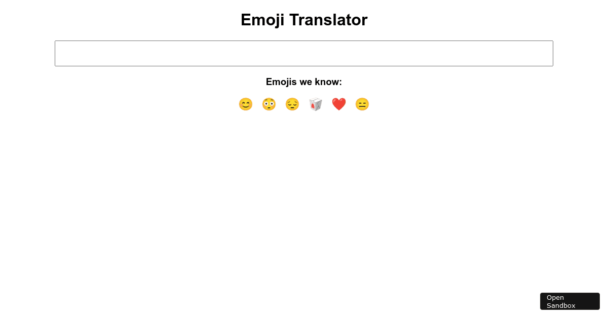 emoji-translator - Codesandbox