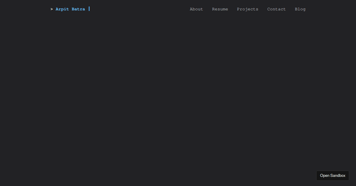 Terminal CSS - Codesandbox