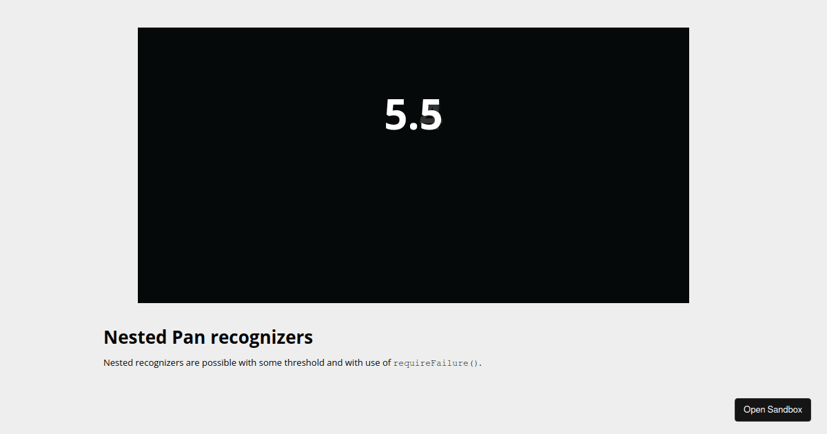 Hand gesture recognition using Handtrack.js and Hammer.js - Swipe Demo - Codesandbox