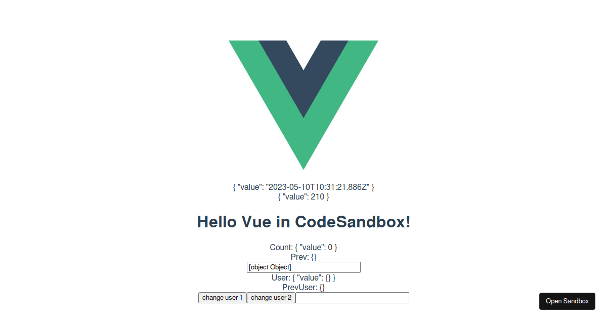 Vue Template - Codesandbox