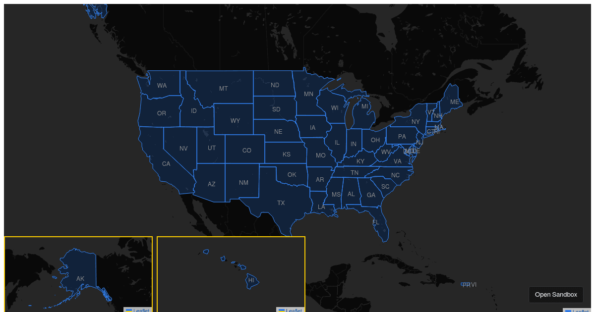 React Leaflet Geojson Forked Codesandbox 8637