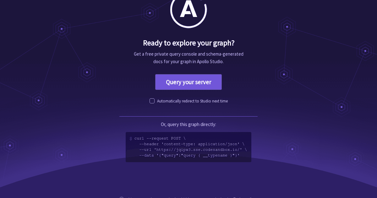 Apollo Server - Codesandbox