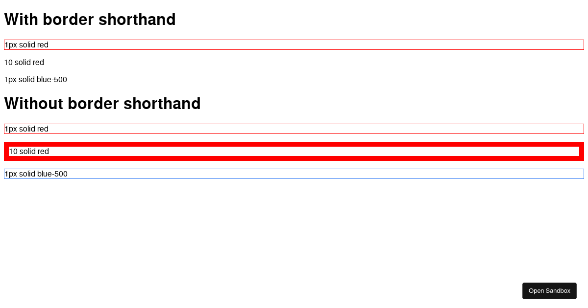 Xstyled border property - Codesandbox