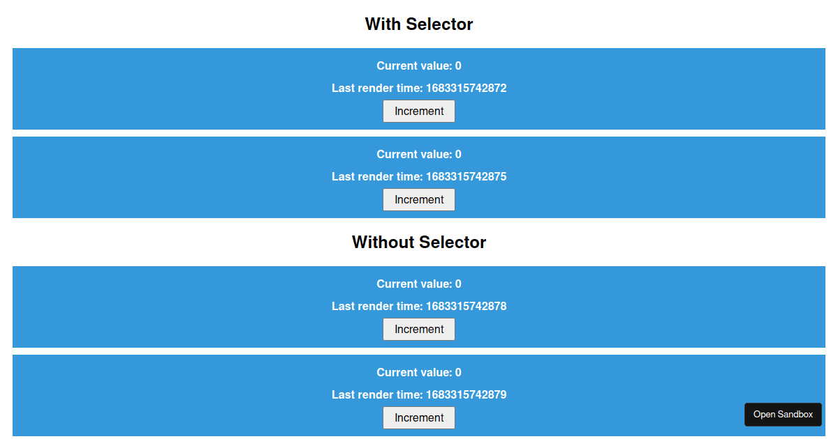 React Use Context Selector Demo Codesandbox