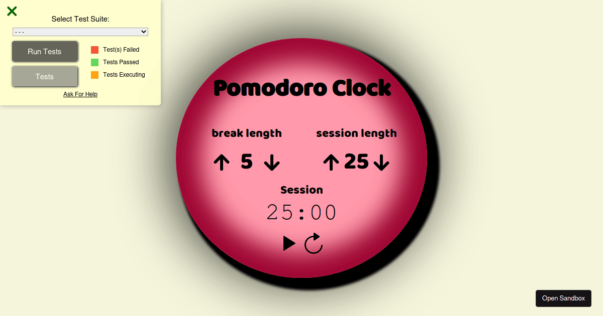Reittu/react-redux-pomodoro - Codesandbox