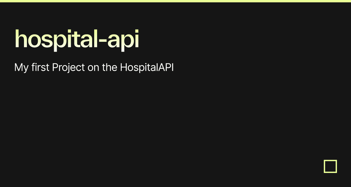 hospital-api - Codesandbox