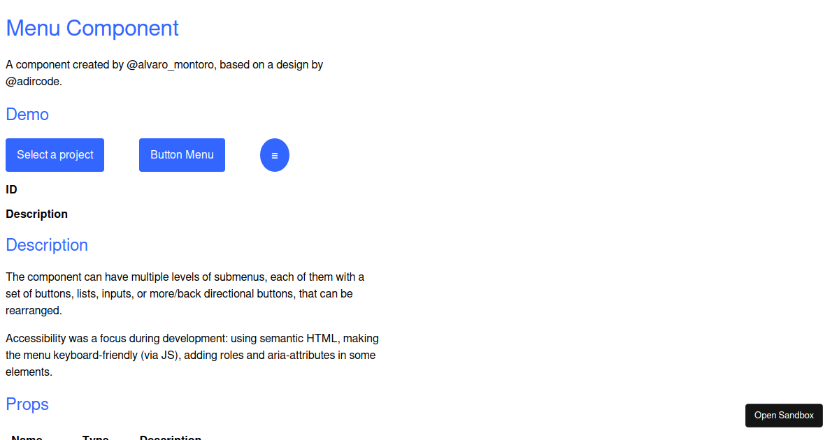 menu-component - Codesandbox