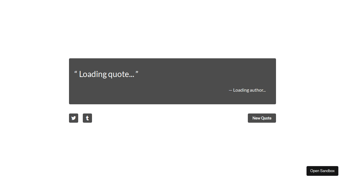 Random Quote Machine - Codesandbox