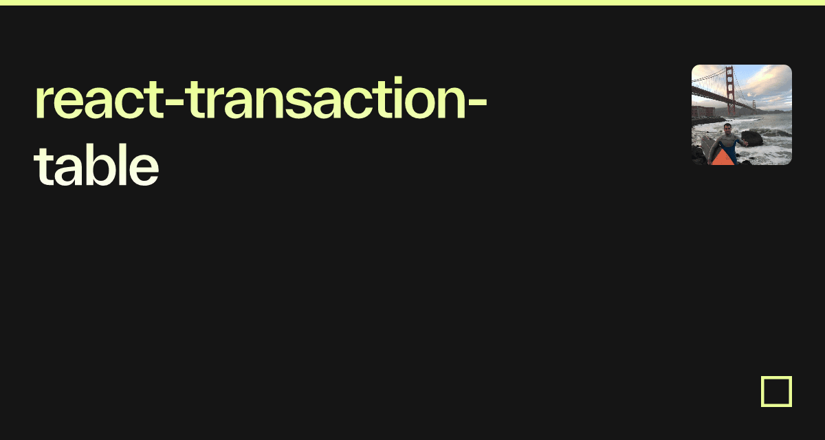 react-transaction-table - Codesandbox