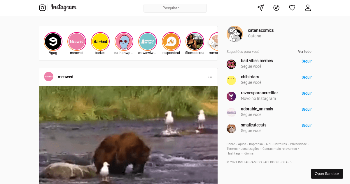 luiz-lvj/clone-instagram - Codesandbox