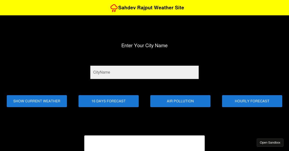 Weather Website-Made using React JS and Material Ui (forked) - Codesandbox