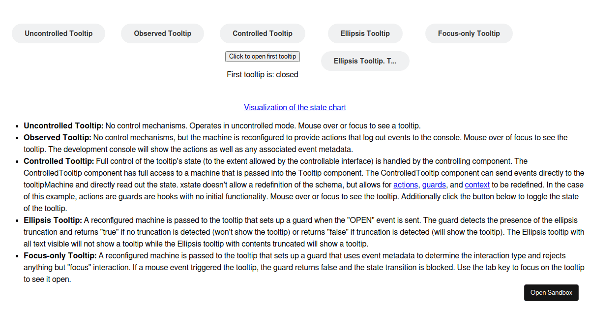 xstate tooltip abstraction - Codesandbox