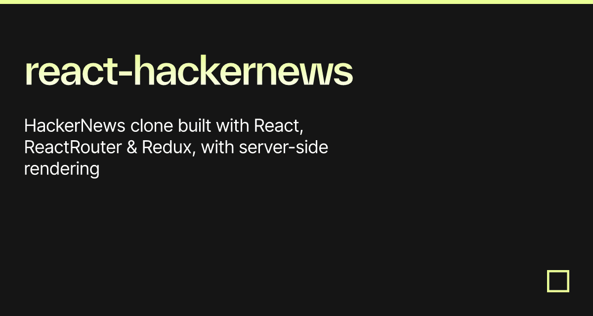 React Hackernews Codesandbox