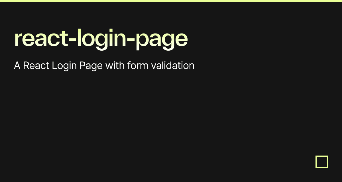 react-login-page - Codesandbox