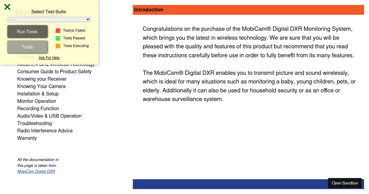 technical-documentation-page - Codesandbox