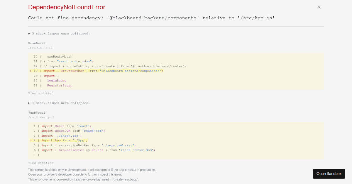 Blackboard Backend Ui React Codesandbox