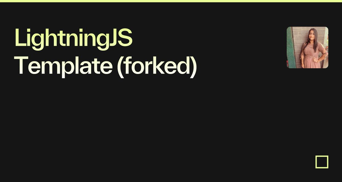 LightningJS Template (forked) - Codesandbox