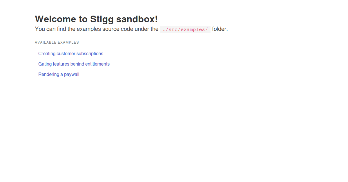 Stigg Playground - Codesandbox