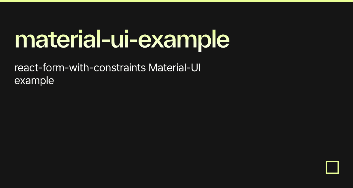 material-ui-example - Codesandbox