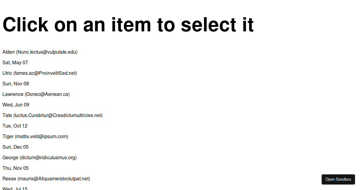 React Test Project Codesandbox