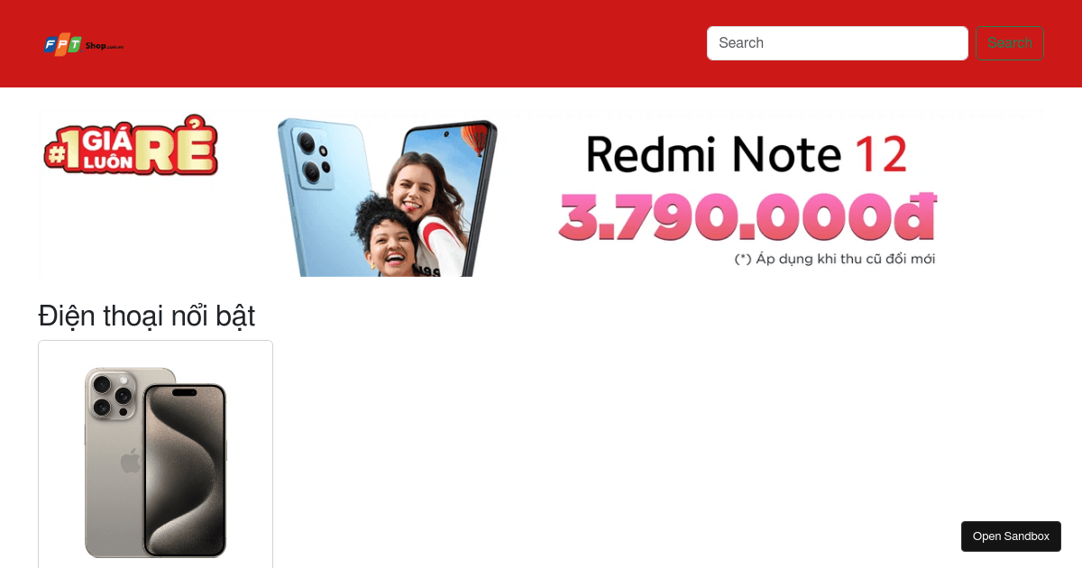 Bootstrap 5 - Codesandbox