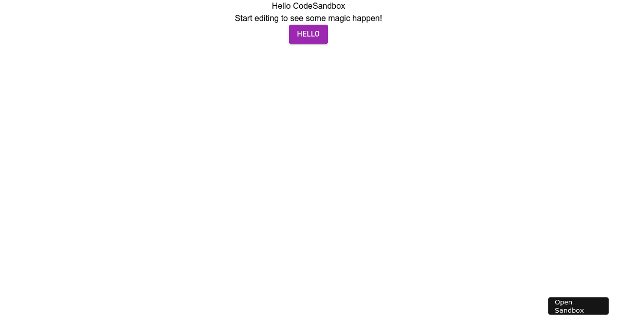 Landing page - Codesandbox