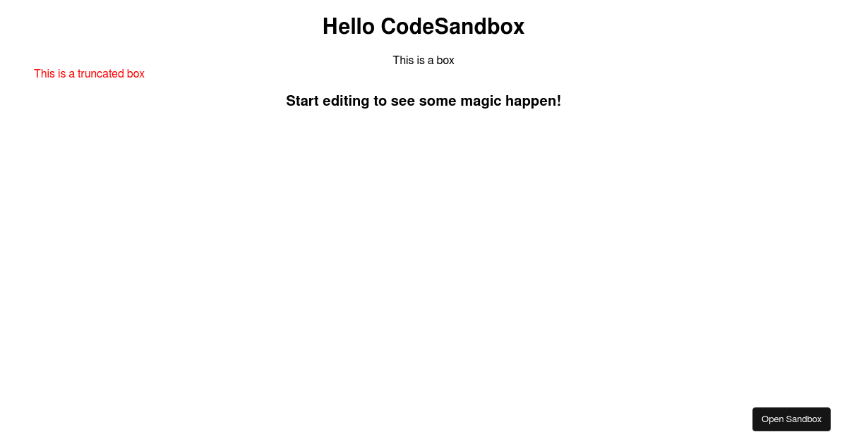 Emotion issue template - Codesandbox