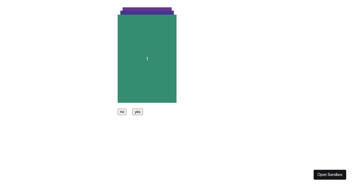 react cards stack - Codesandbox