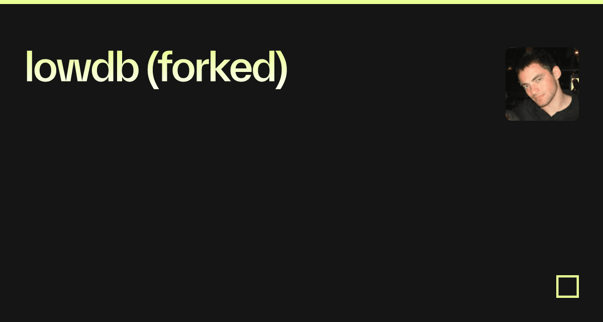 lowdb (forked) - Codesandbox