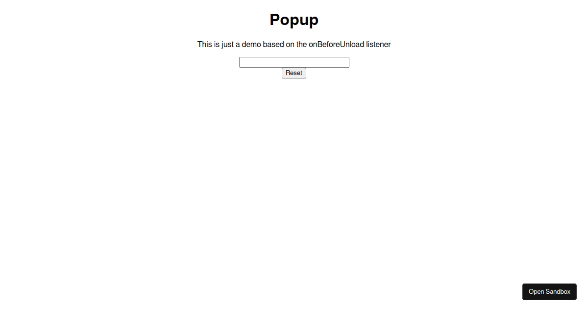 beforeunload-exit-intent-alert - Codesandbox