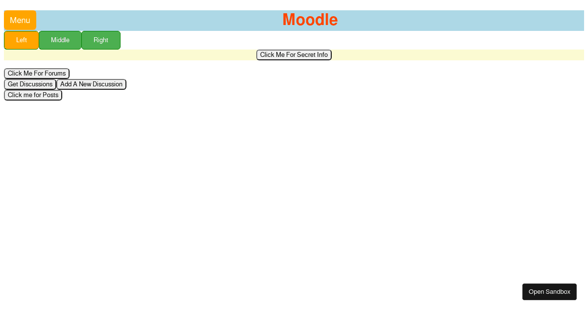 Moodle - Codesandbox